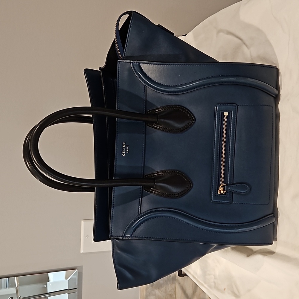 Blue And Black Cline Medium Tote - Gem